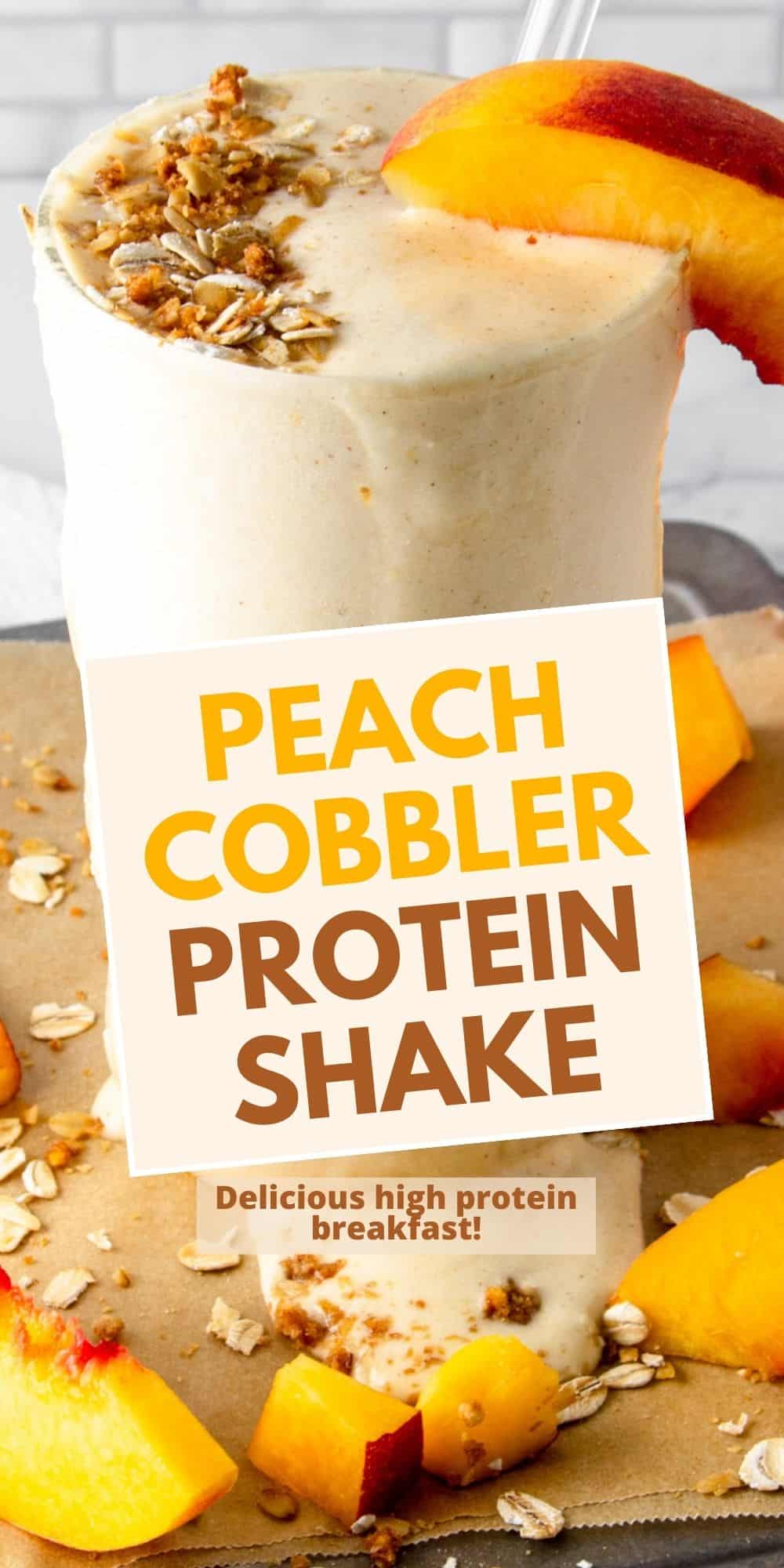 Peach Cobbler Protein Shake (Gluten Free Smoothie) - proteincakery.com