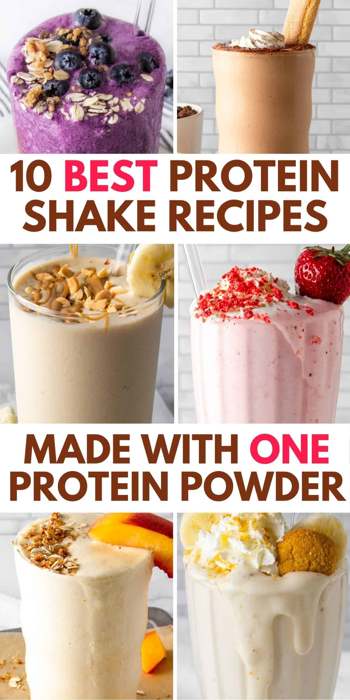 10 Best Protein Shake Recipes (with ONE protein powder) - proteincakery.com
